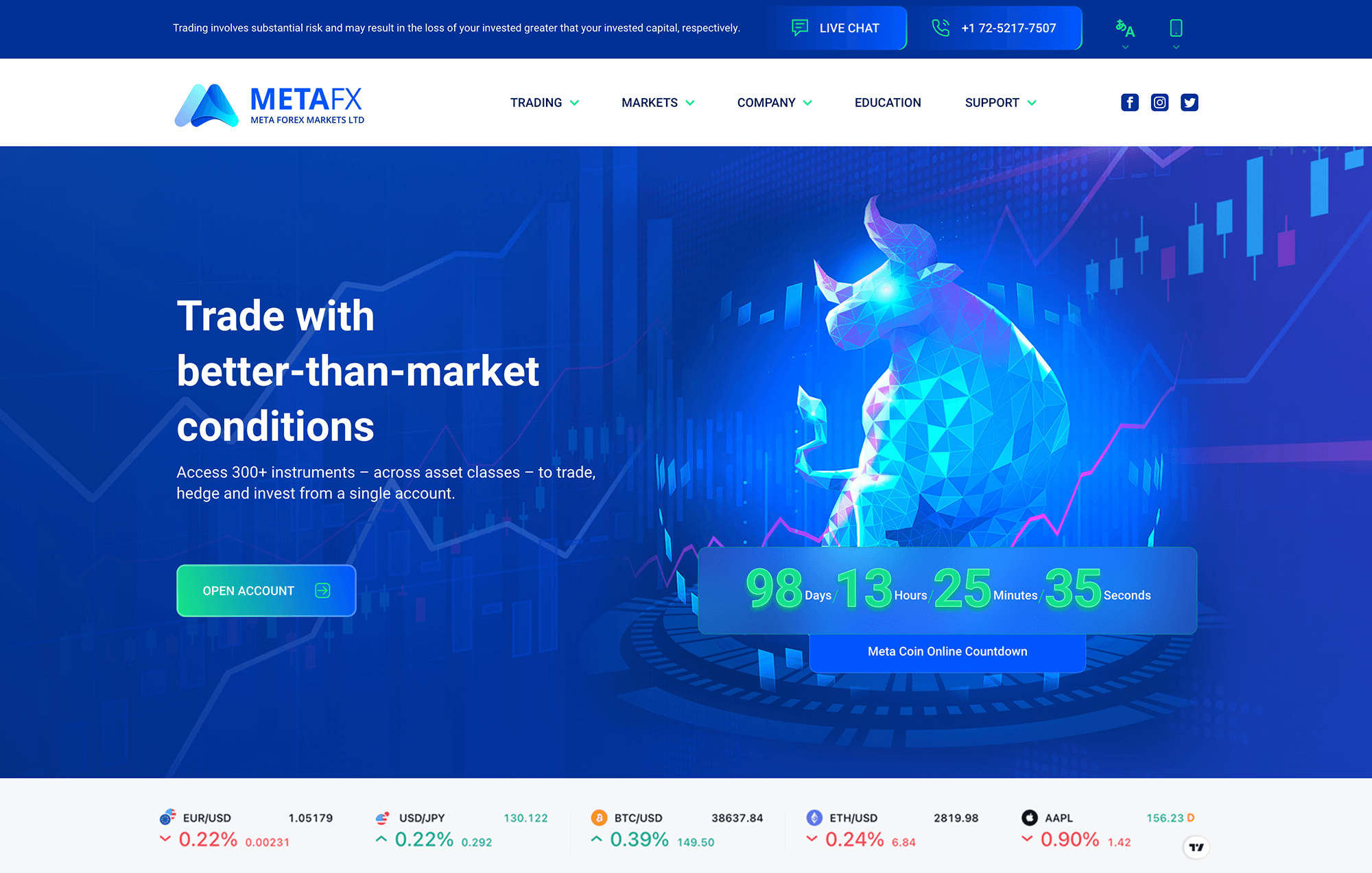 Meta FX Web and App Design from AG Art Studio